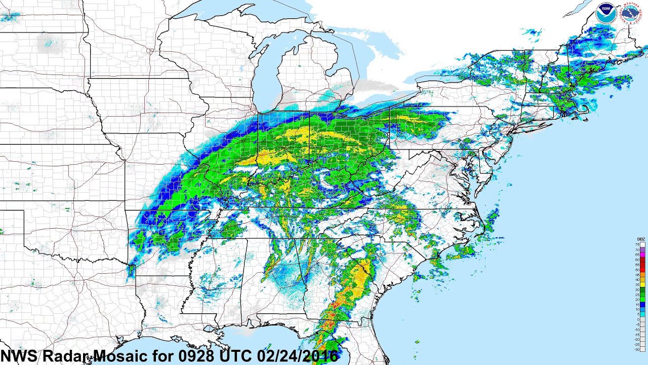 Radar Loop February 23 to 25, 2016 - YouTube