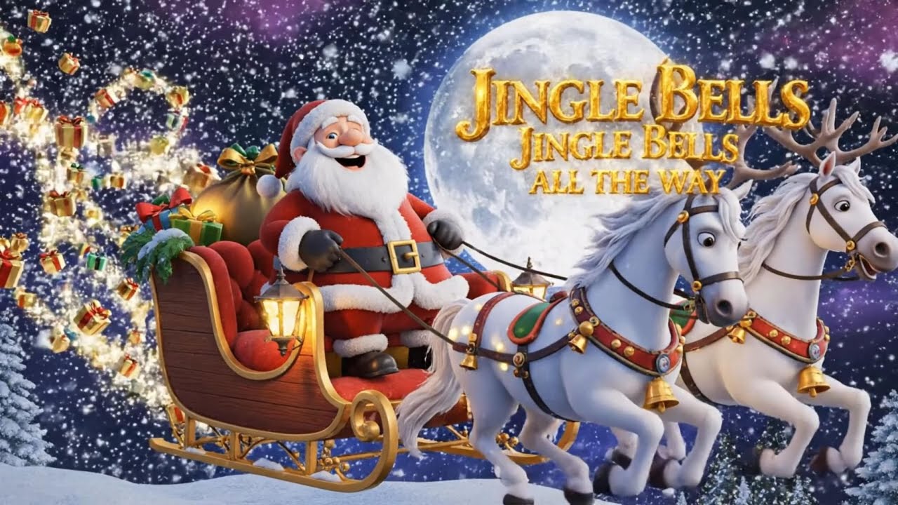 🎅Jingle Bells |Santa Sleigh Ride & Kids Sing Along #KidsSongs # ...
