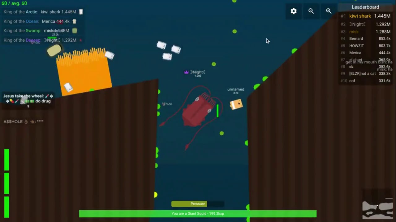 Giant Squid Road to 6+ mil - deeeep.io gameplay - YouTube