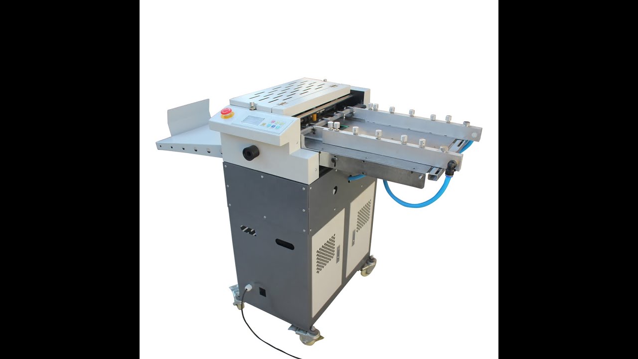 Automatic 40-350g Paper Weight Paper Creasing & Perforating & Sticker ...