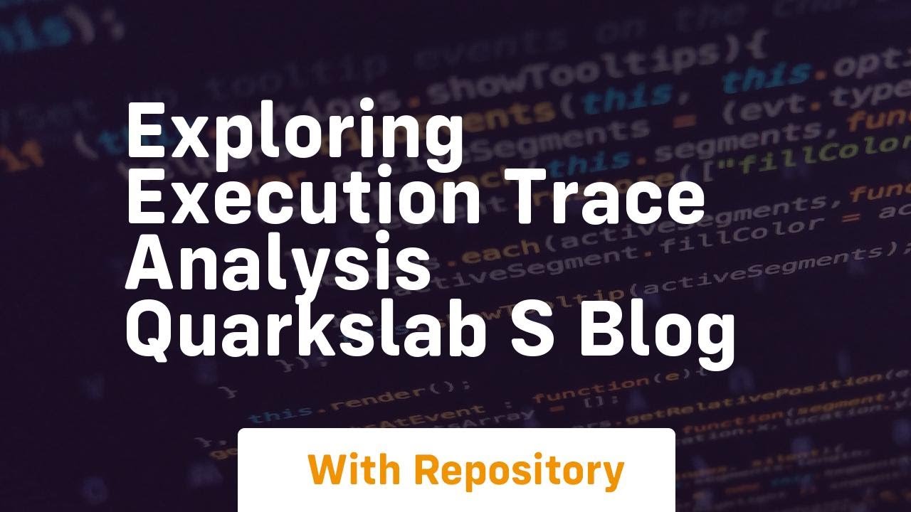 Exploring Execution Trace Analysis Quarkslab s blog - YouTube