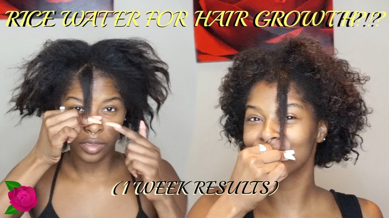 Rice Water For Hair Growth 1 Week Results Brandi Rose Youtube