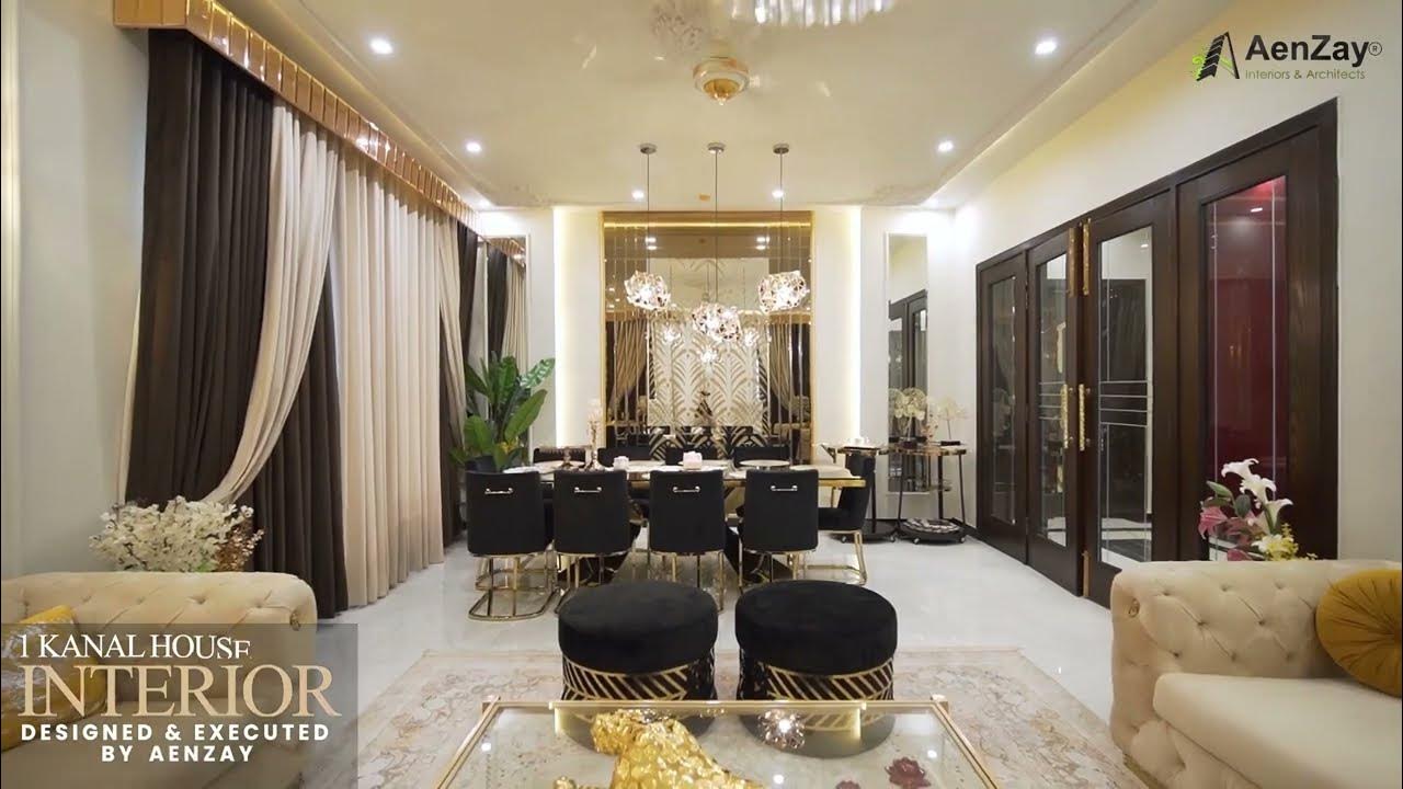 1 Kanal House Interior Designed Executed by AenZay Home Interior Designing - YouTube