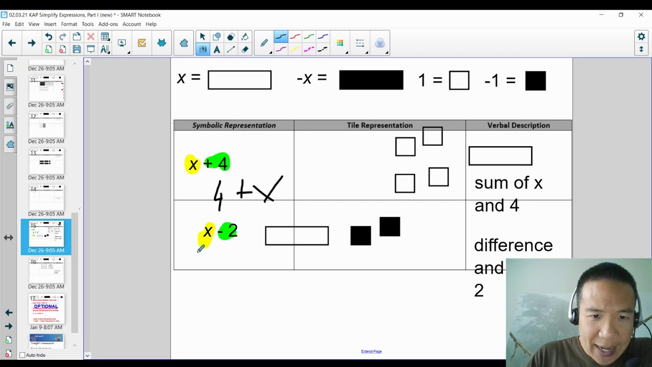 Equivalent Algebraic Expressions, Part I Summary - YouTube