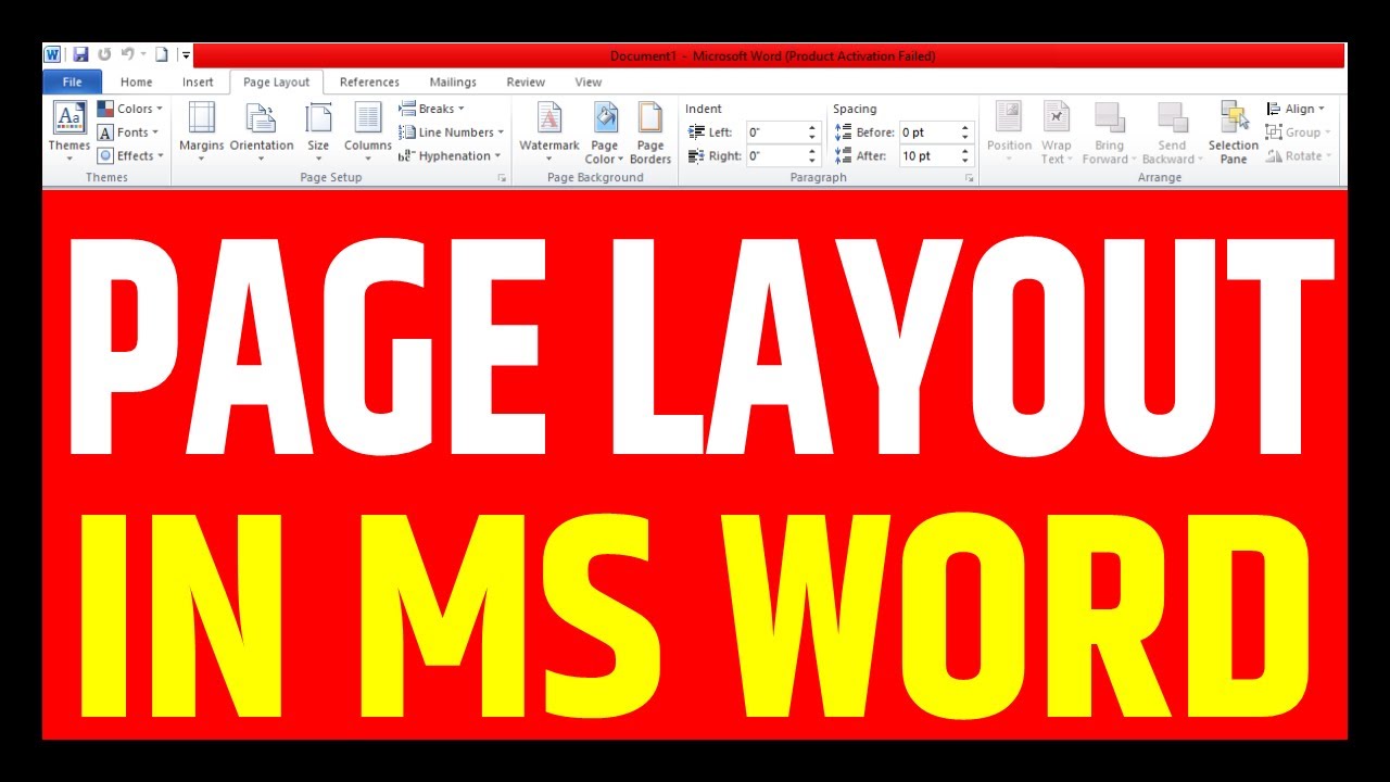 COMPUTER BASIC COURSE - PAGE LAYOUT TAB IN MS WORD NAVKAR COMPUTER ll ...