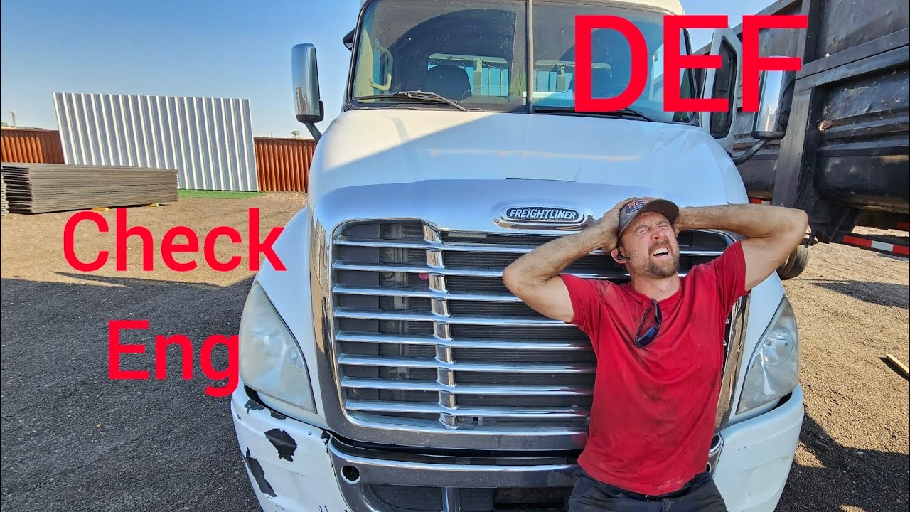 Diesel freightliner troubleshooting check engine!!!!! - YouTube