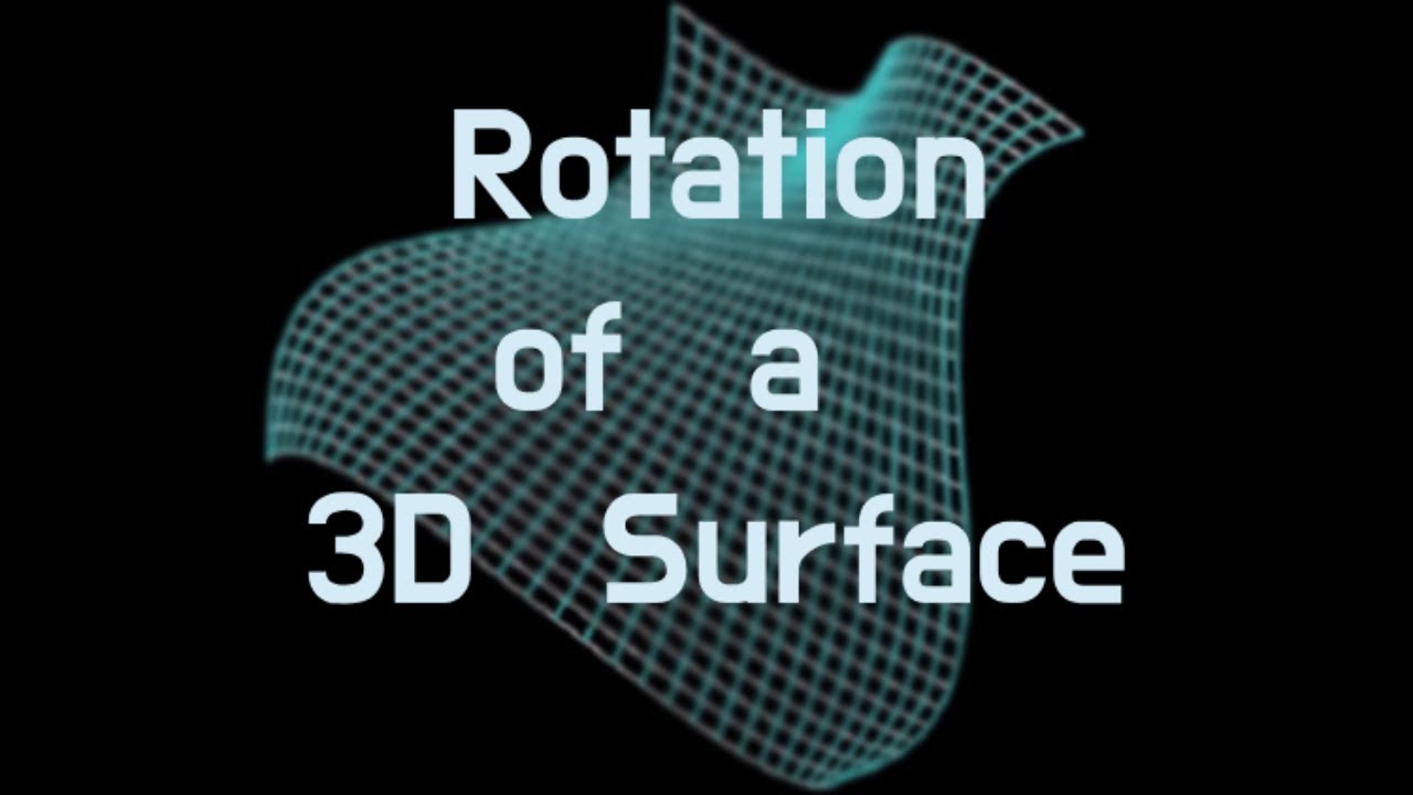 Rotation of a 3D Surface - YouTube