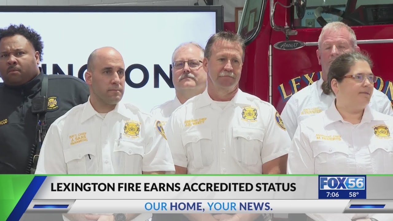 Lexington fire Department honored with new accredited status - YouTube