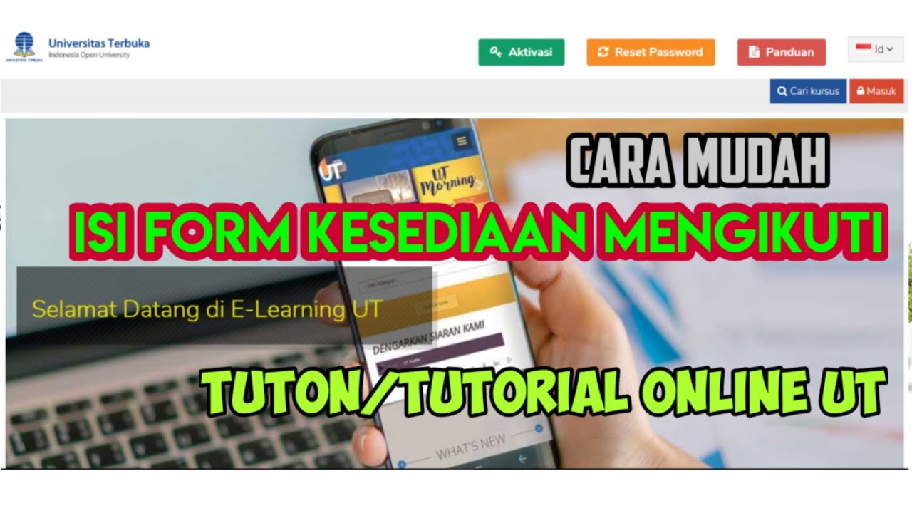 Cara Isi Form Kesediaan Mengikuti Tuton UT/Tutorial Online UT - YouTube