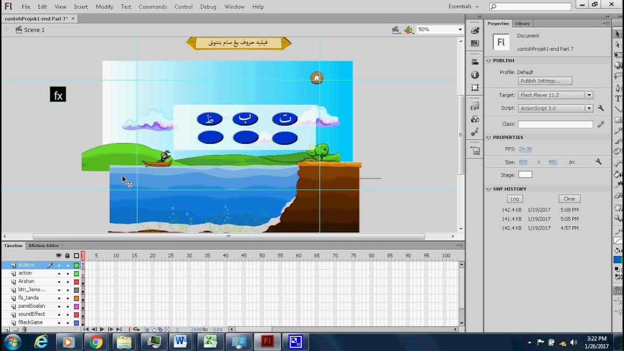 Animate CC /ActionScript 3.0 games project sample part 7 - YouTube