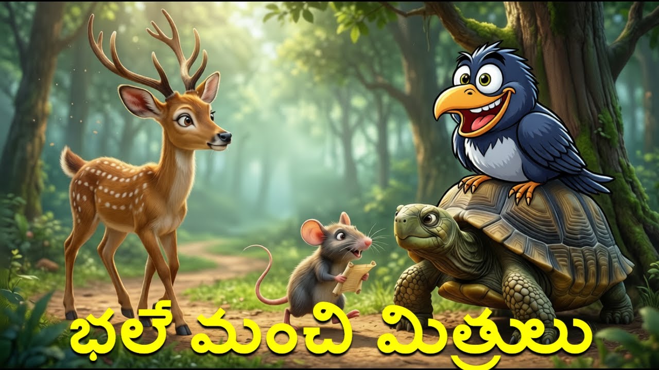 మిత్ర లాభం (Mithra Labham) -Telugu Fairy Tales | Neethi Kathalu ...