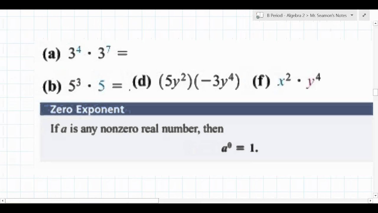 B Period - Algebra 2 - 11/6/14 - YouTube