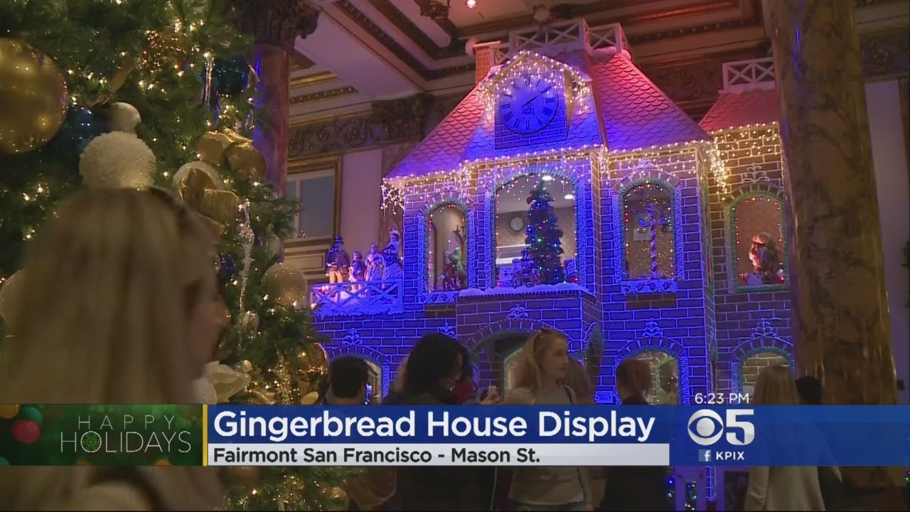 Gingerbread House Goes On Display At SF's Fairmont Hotel - YouTube