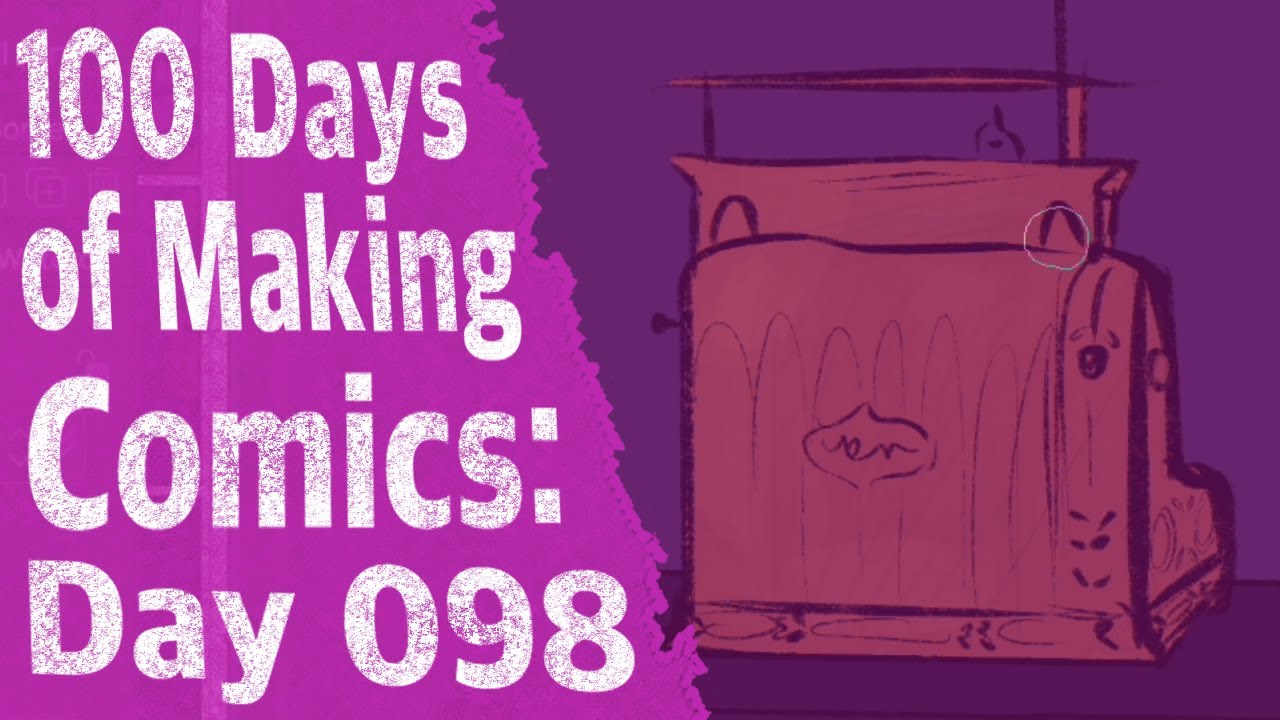 100 Days of Making Comics: Day 098 (Continuing to Color and Writing ...