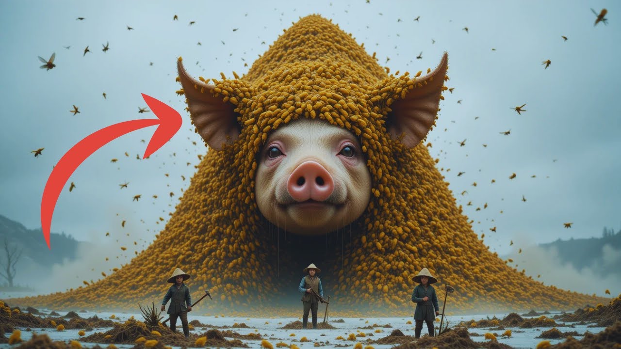 Helpless Pig Engulfed by Swarm of Bees Saved by Heroes from Central ...