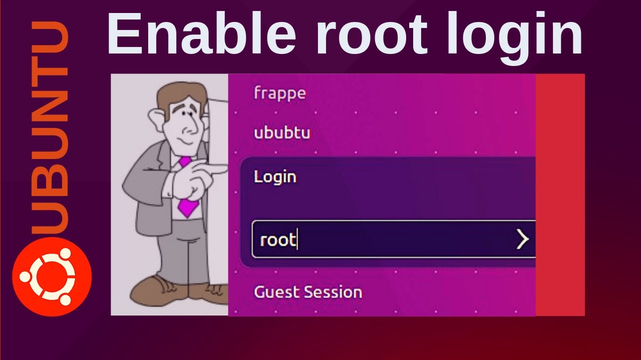 How to enable root login GUI in Ubuntu - YouTube