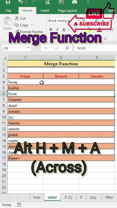Excel interview Solutions| How to merge in Excel #shorts #viralvideo #exceltips #exceltech - YouTube
