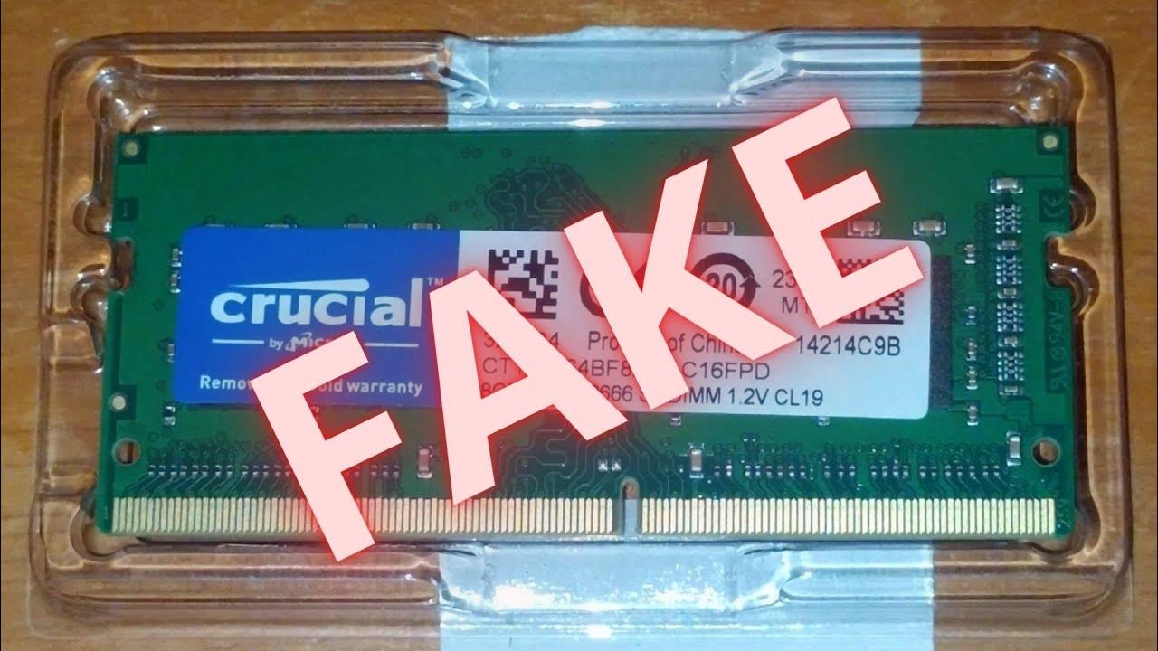 MEMÓRIA RAM CRUCIAL FALSA --- FAKE CRUCIAL RAM MEMORY - YouTube