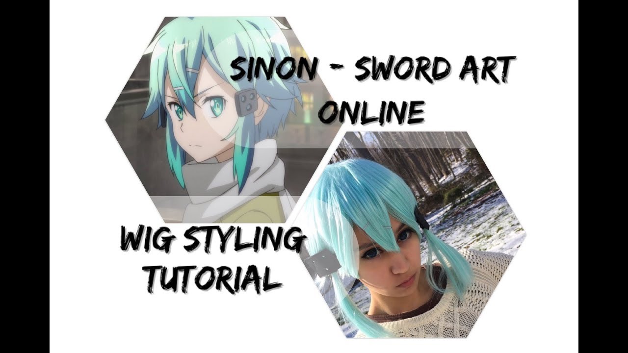 Sinon (Sword Art Online) Cosplay Wig Styling Tutorial - Super easy ...