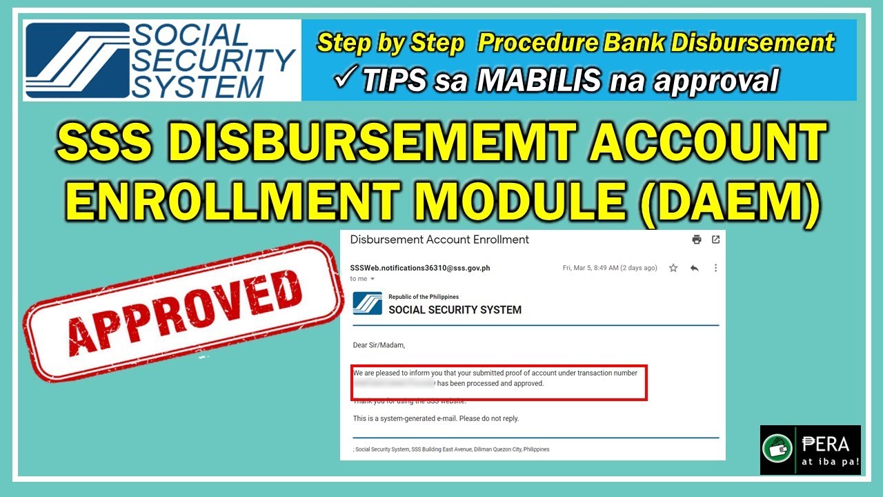 SSS Bank Disbursement Account Enrollment Module 2024 | SSS DAEM | Ano ang Step by Step Process ...