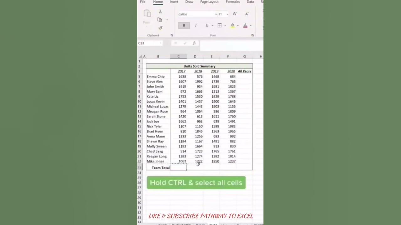 SUM SHORTCUT IN EXCEL Like Subscribe For More excel exceltips sum-shortcut-in-excel-like-subscribe-for-more-excel-exceltips
