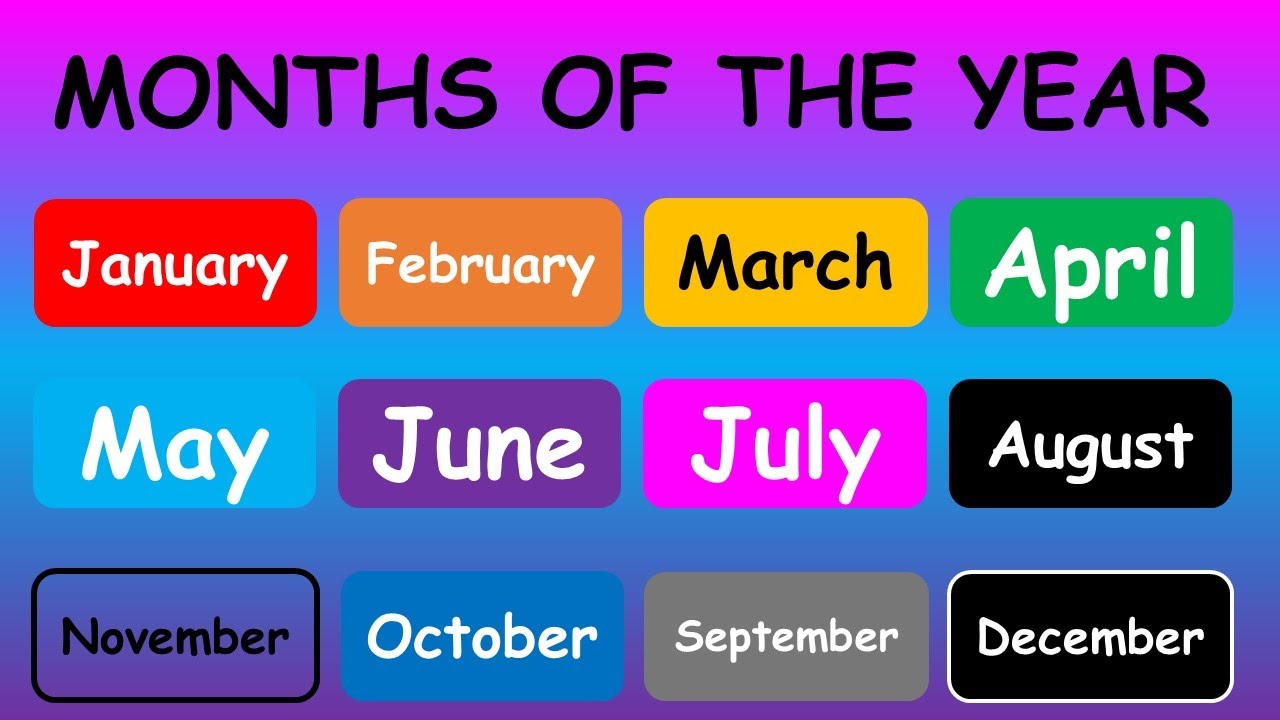 Months of the year | 12 months of the year song for kids | Calendar ...
