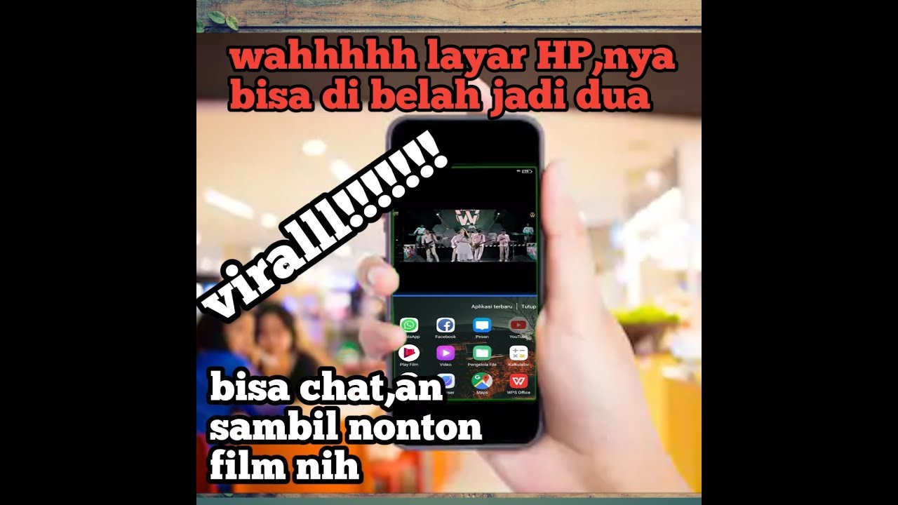 Watttt TUTORIAL belah layar HP jadi DUA!!! - YouTube