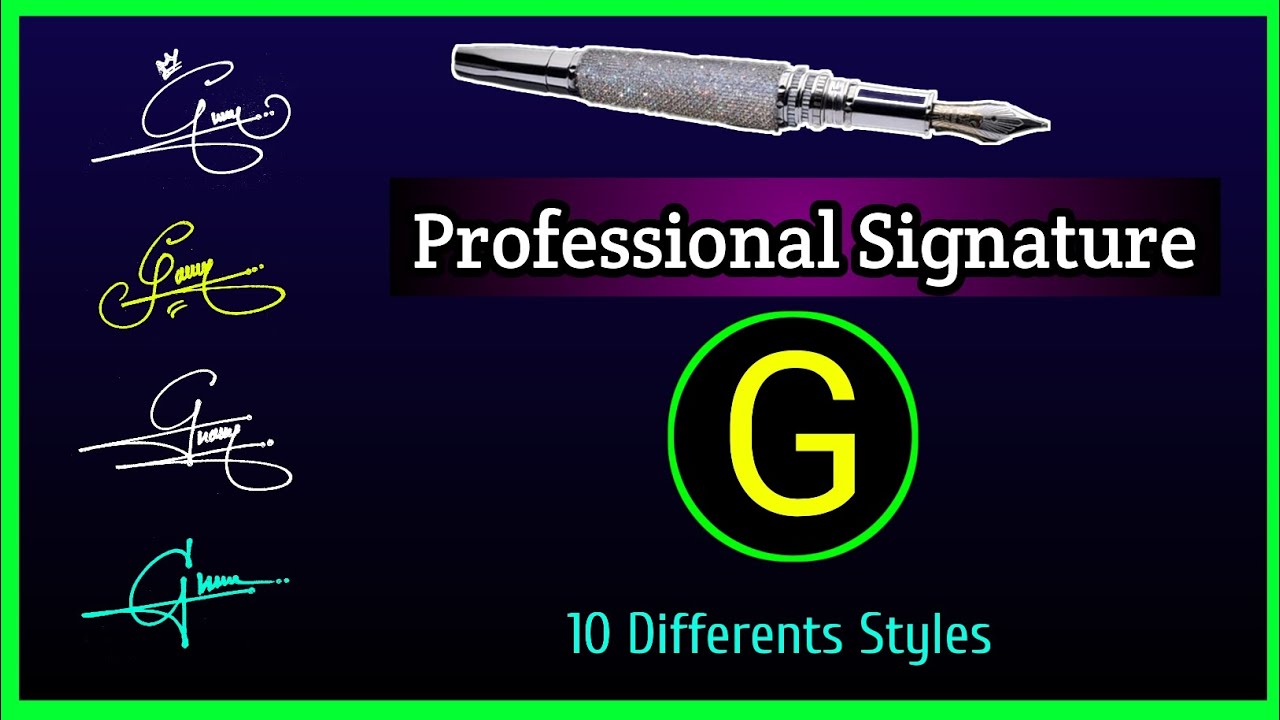Stylish G signature making idea || Diy G autographs - YouTube
