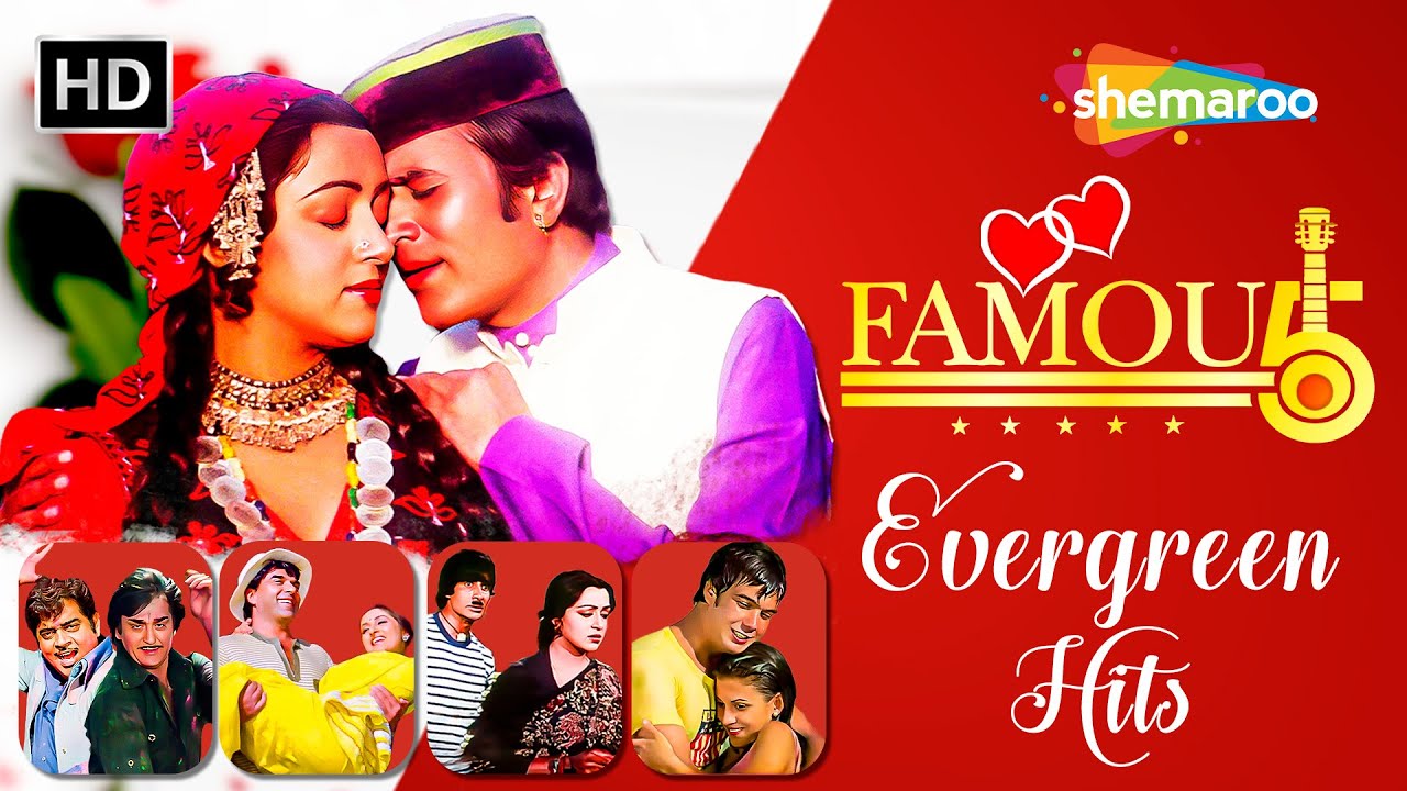 Famous Five : Evergreen Hits Songs | Humein Tumse Pyar Kitna | Aaj Phir ...