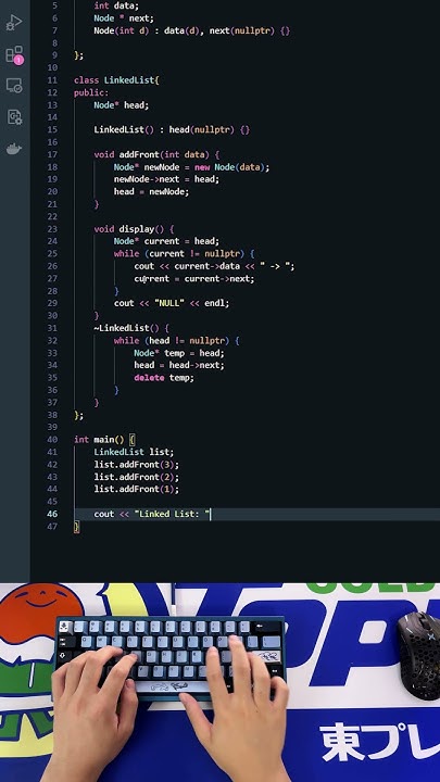 ASMR Programming - Speed Coding a LinkedList in C++ #Shorts #asmr #cpp #coding #programmer - YouTube