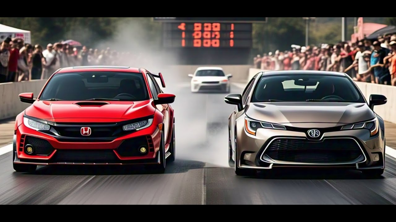 Honda Civic Type R vs Toyota GR Corolla // DRAG & ROLL RACE - YouTube