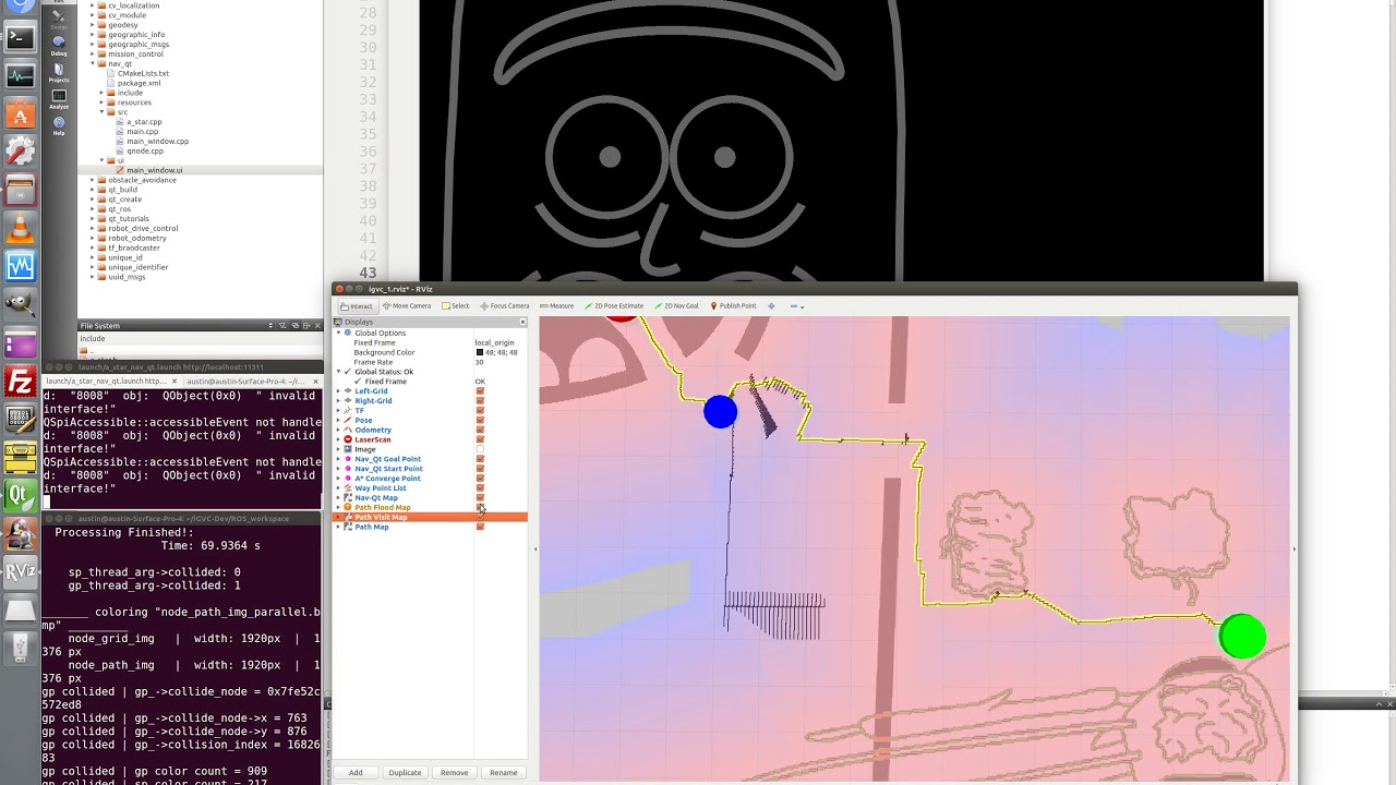 ROS Path Finding Heuristic Optimizations - YouTube