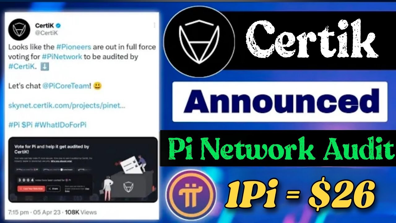 Good News 🎉 Certik Officially Announced Pi Network Audit 🤩🤯 1Pi Value ...