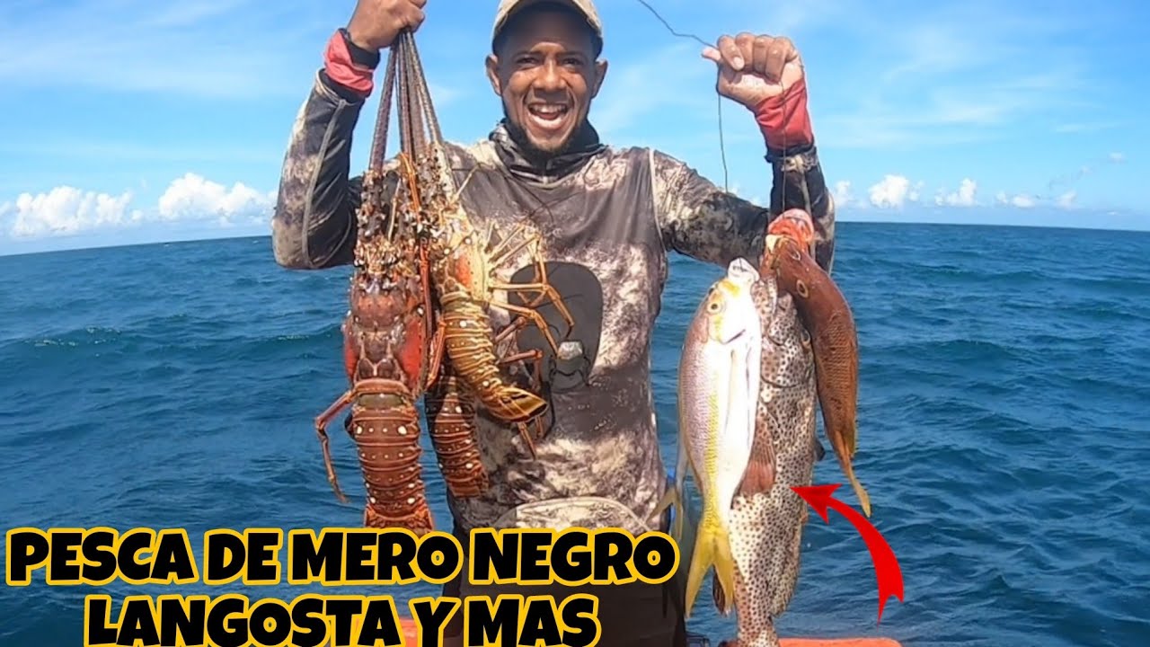 PESCA DE MERO NEGRO LANGOSTA ESPINOSA Y PARGOS - YouTube
