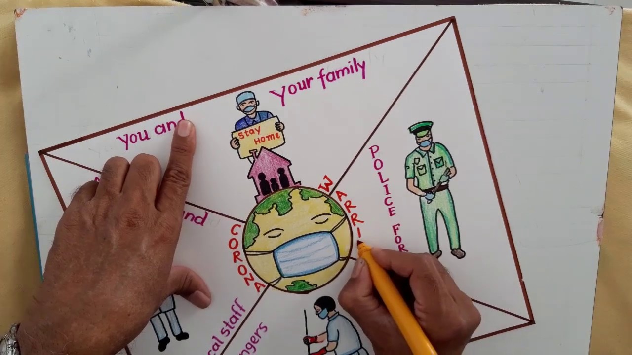 Corona Warriors Drawing ||Corona Warriors Poster||How to Draw Corona ...