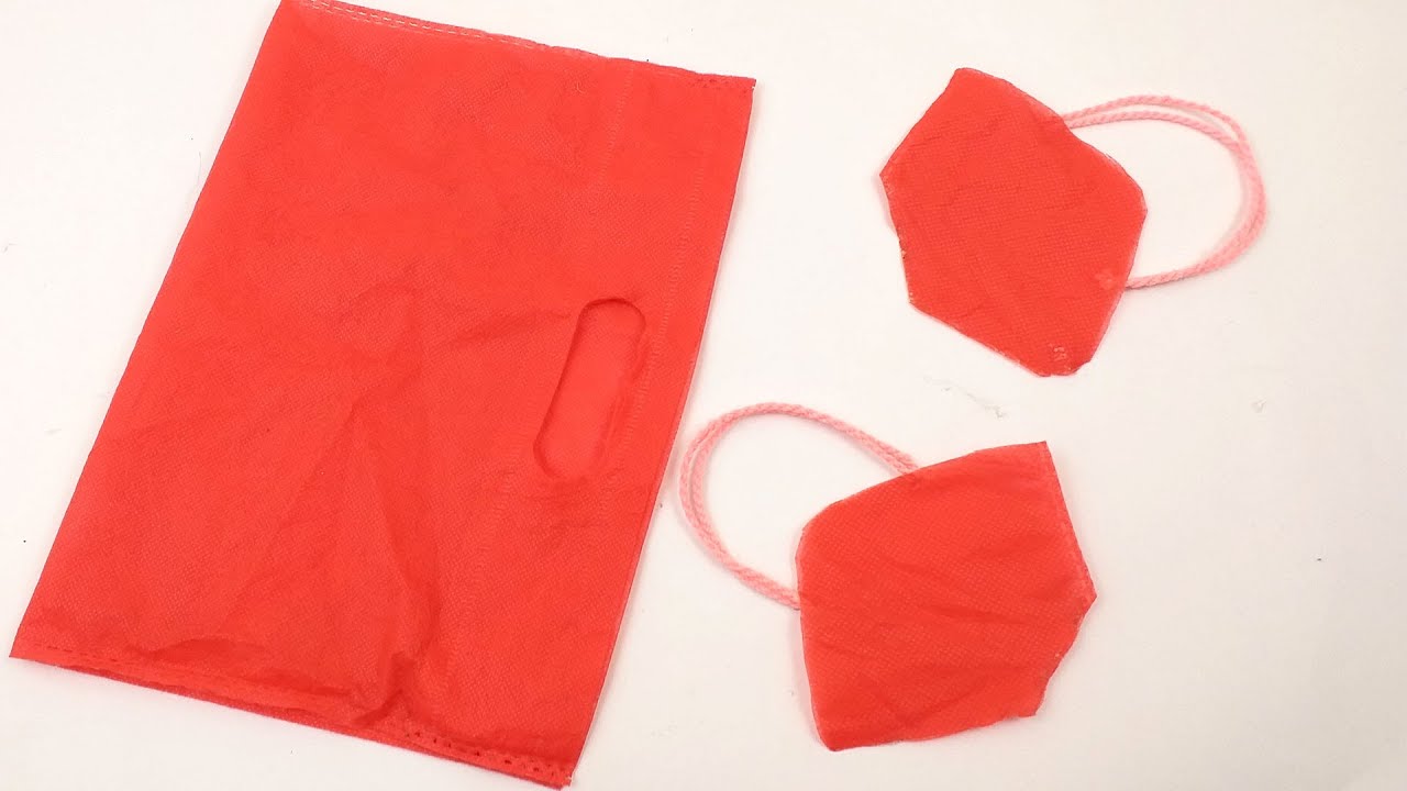 DIY: Handmade Mask!!! How to Make Face Mask at Home using carry Bag ...