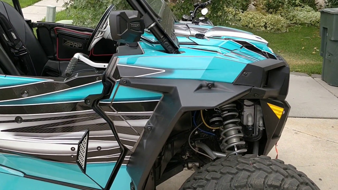 Polaris RZR 1000 baby blue ripped design - YouTube