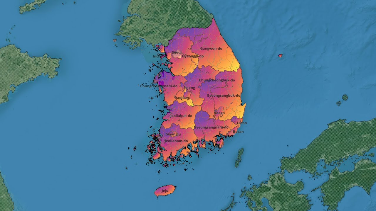 Population （인구） distribution in South Korea (대한민국) (1950 -- 2022) - YouTube