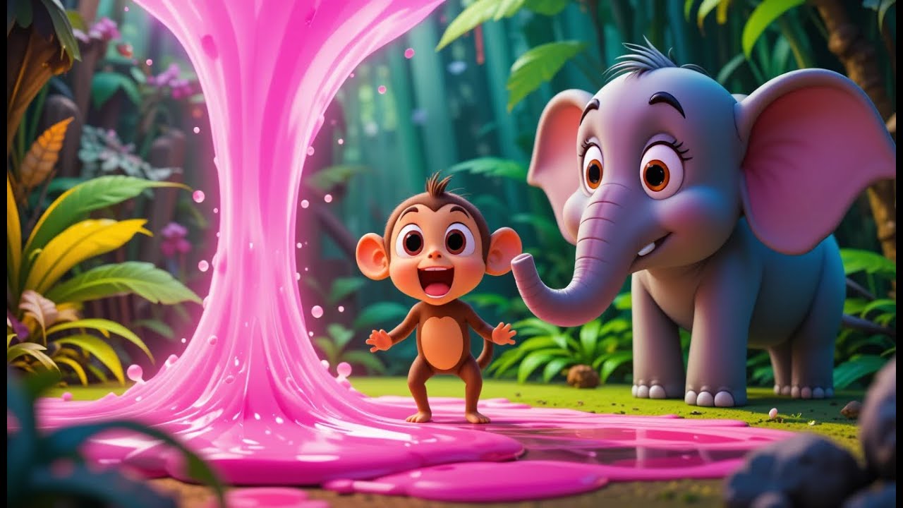 "Munki & Trunk: The Glowing Goo Adventure 🌟 | Funny Jungle Cartoon for ...