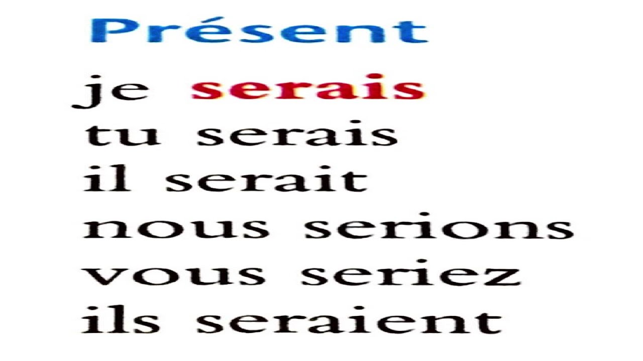 Conjugaison du Verbe Être au Présent du Conditionnel - YouTube
