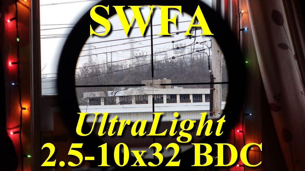 SWFA UltraLight 2.5-10x32 BDC Reticle - A Feather! - RePew - YouTube