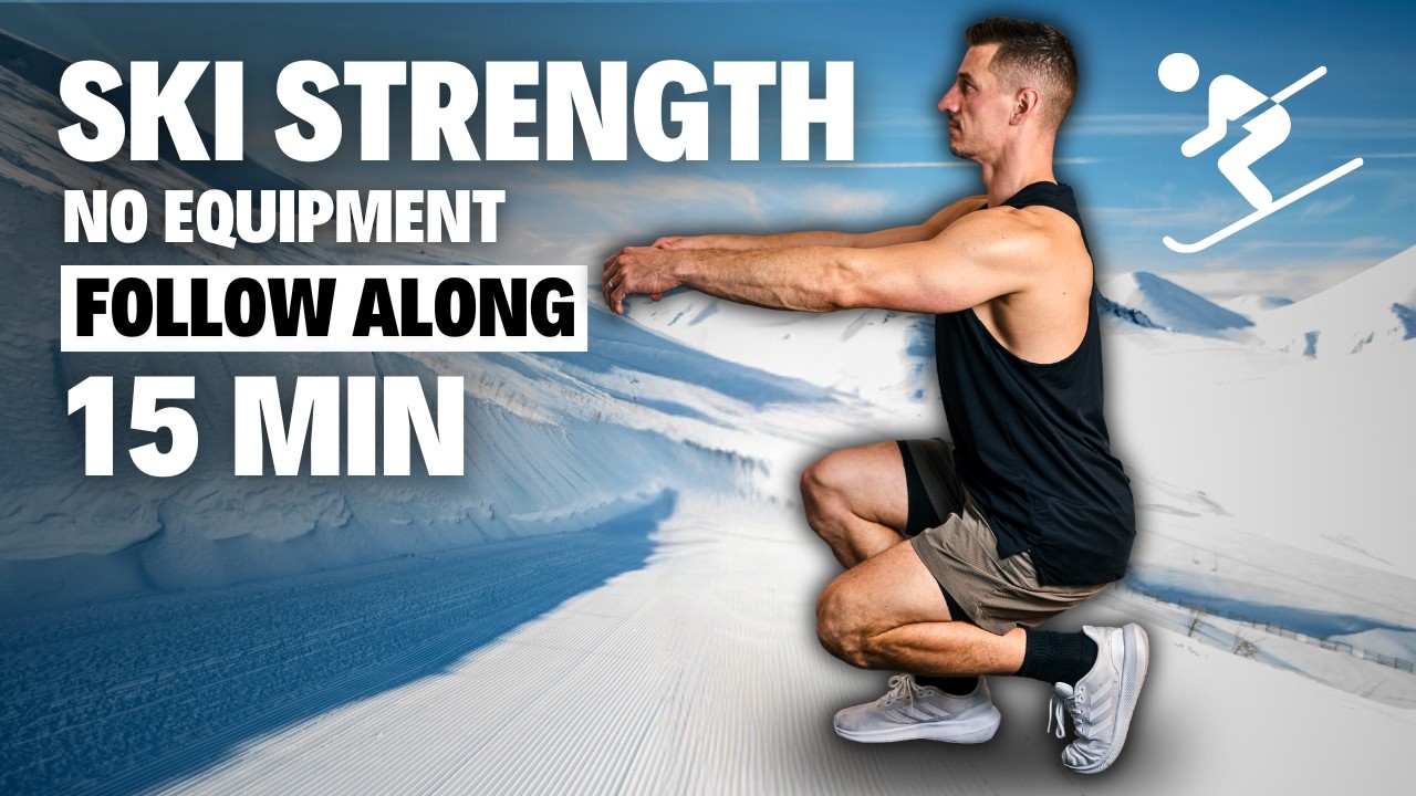 15 Min Ski Strength Bodyweight Workout | Follow Along at Home - YouTube