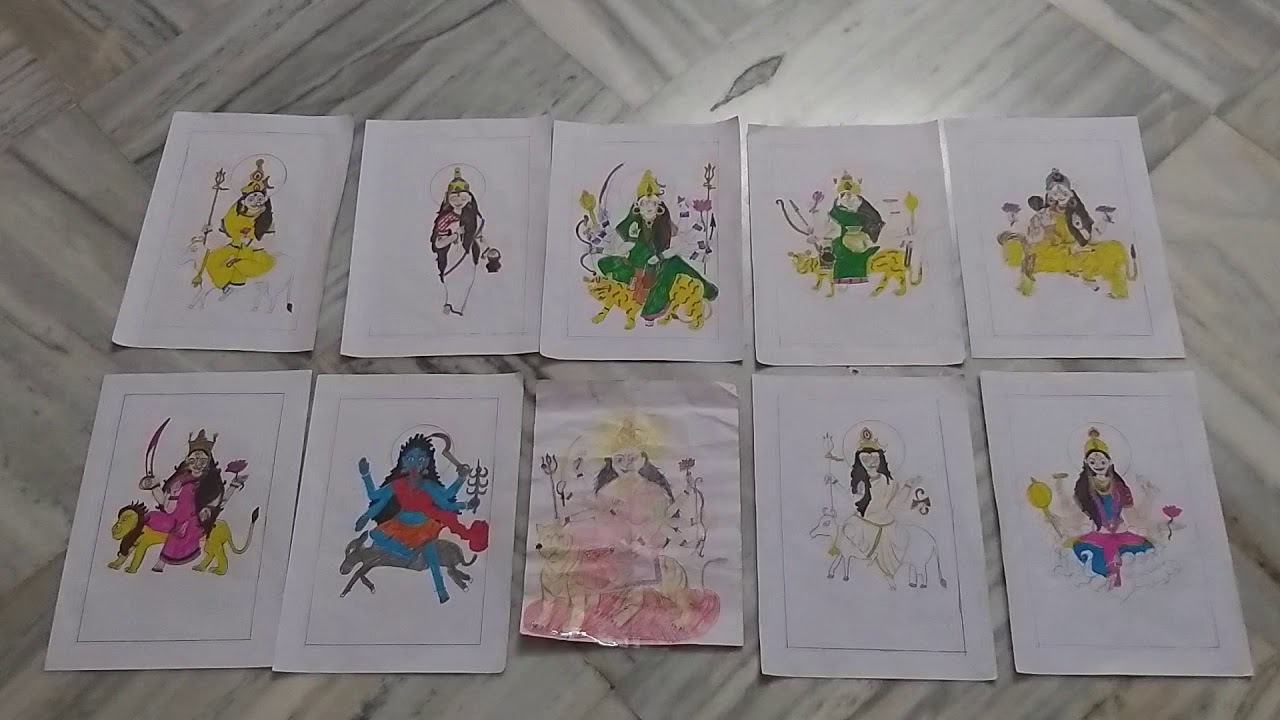 Navdurga paintings - YouTube