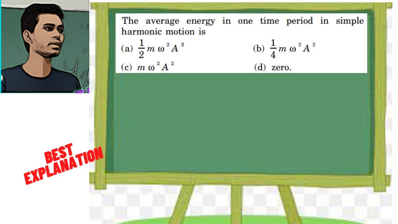 The Average Energy In One Time Period In Simple Harmonic Motion Is a The Average Energy In One Time Period In Simple Harmonic Motion Is a
