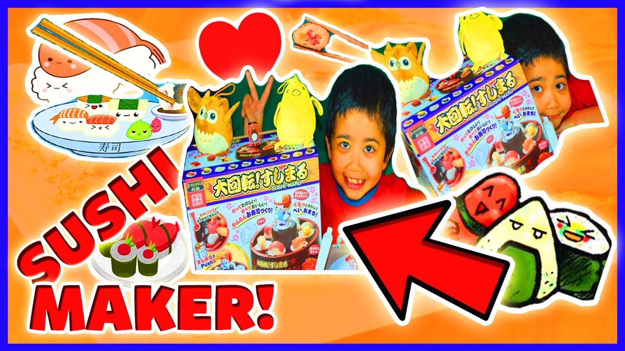 SUSHI MAKING WITH KIDS! HOMEMADE SUSHI CHALLENGE WITH JAPANESE SUSHI ...