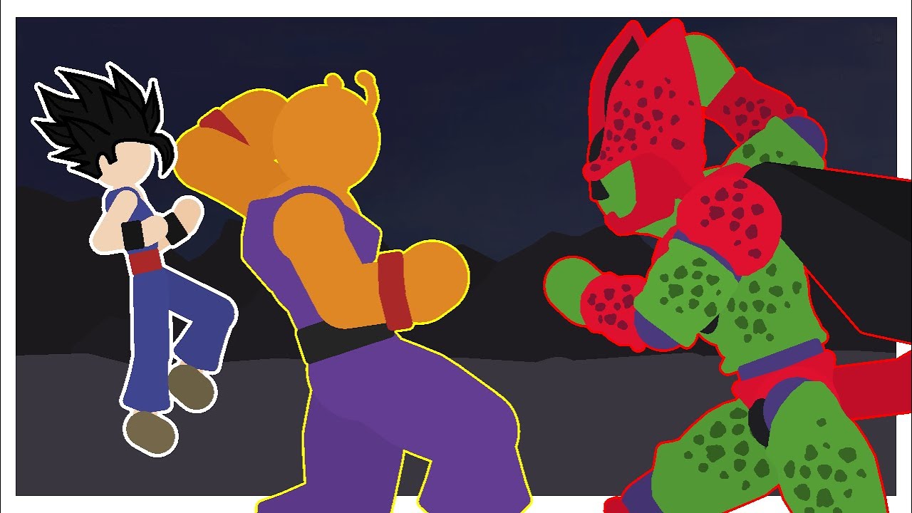 Gohan vs Cell Max | Dragon Ball Super Super Hero Stick Fight ...