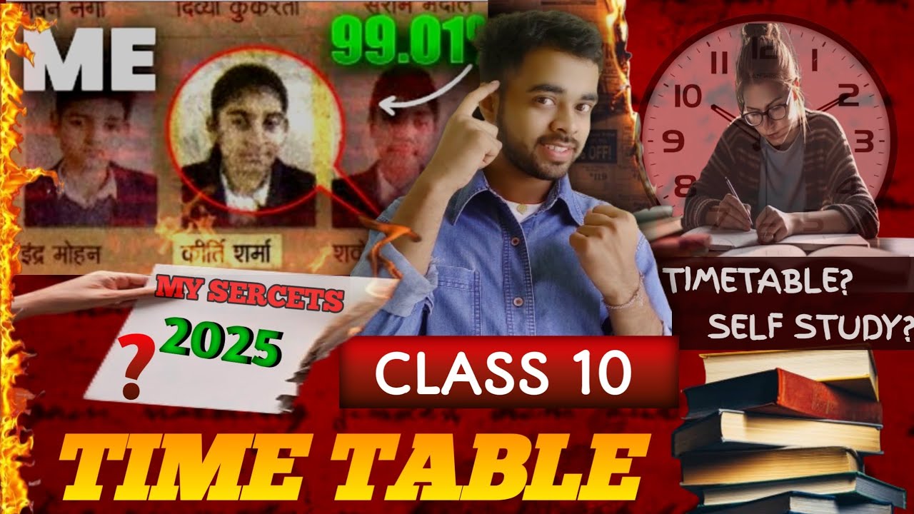 Topper Kaise Bane 2025 | Topper's Timetable for Class 9th , 10th & 12th ...