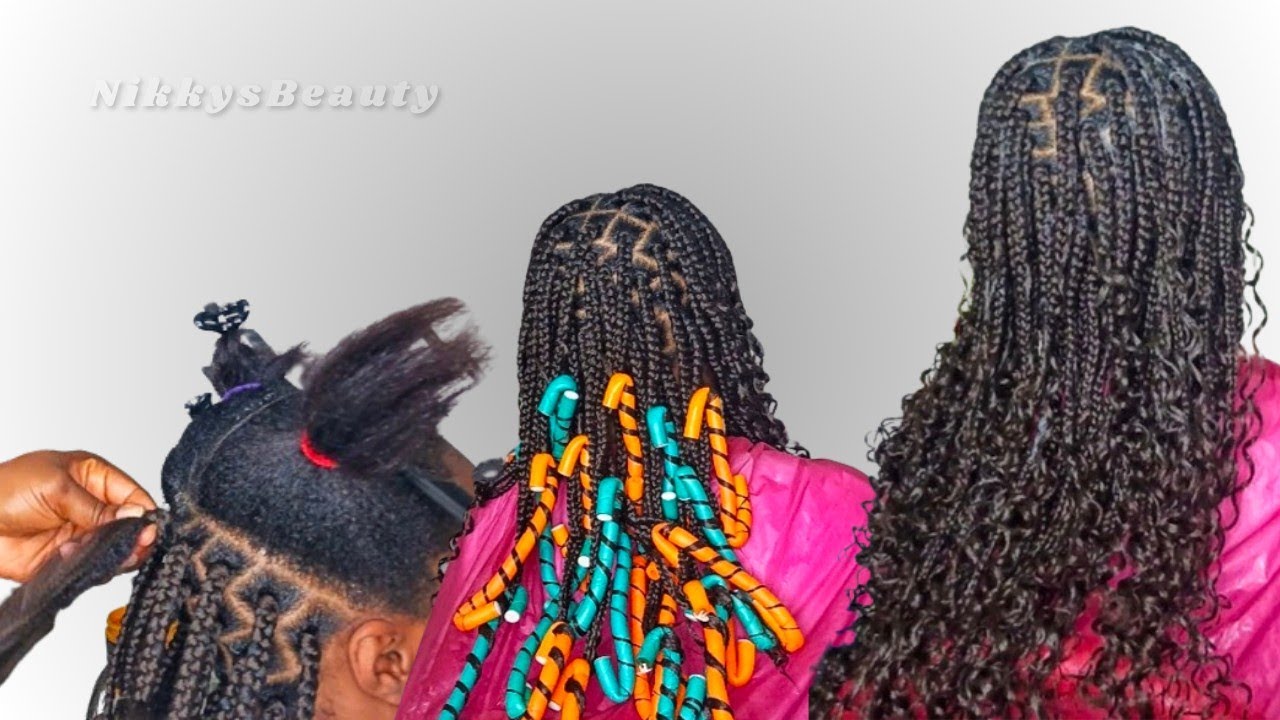 How To :Boho Goddess Box Braids Using Flexi Rod With Kanekalon Hair ...