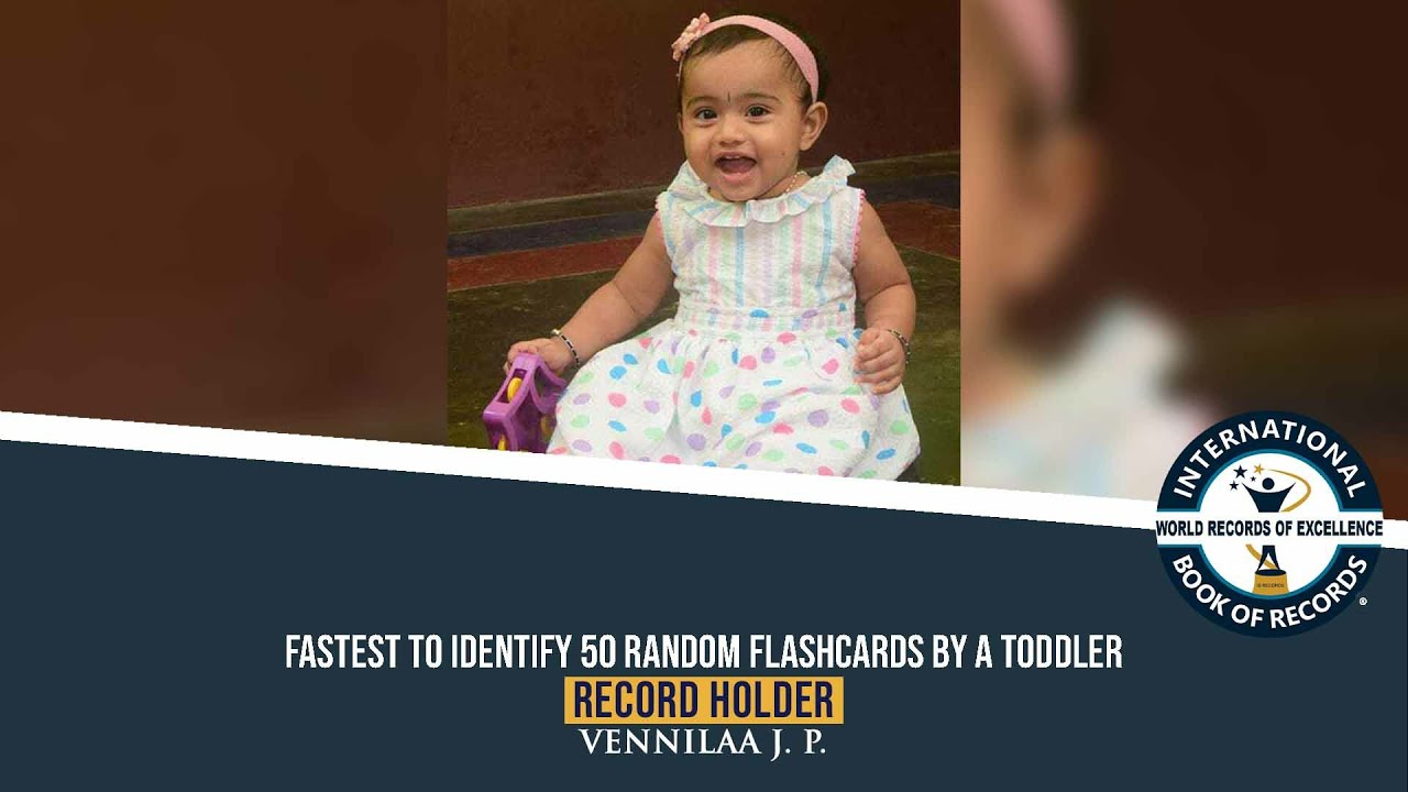 FASTEST TO IDENTIFY 50 RANDOM FLASHCARDS BY A TODDLER - YouTube