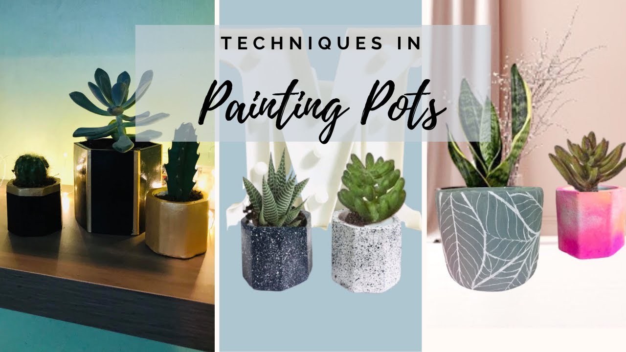 Pot Painting Techniques/ Simple and Easy Pot Painting Techniques - Step ...